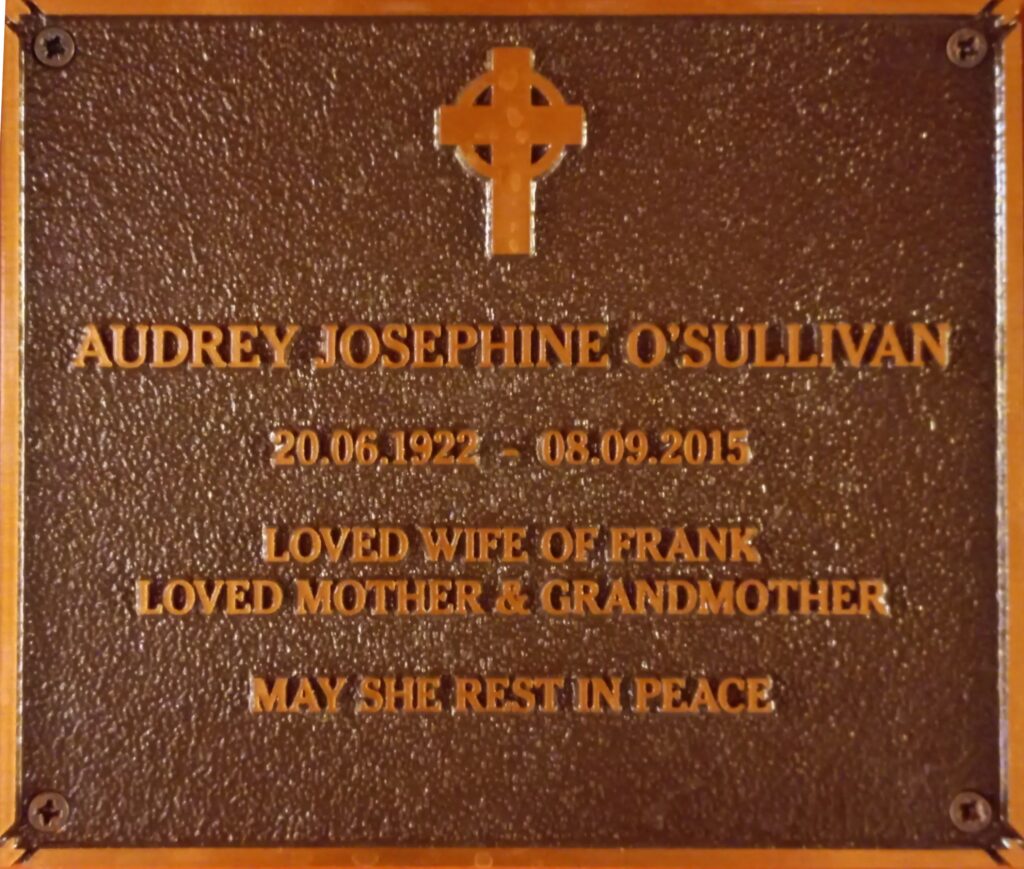 Audrey Josephine O’Sullivan – City Pastoral Region