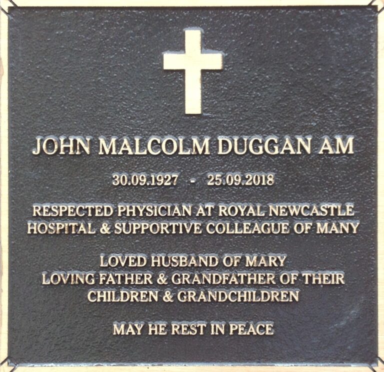John Malcolm Duggan AM – City Pastoral Region