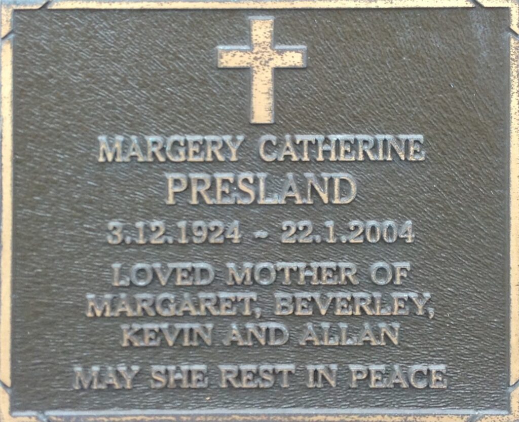 Margery Catherine Presland – City Pastoral Region